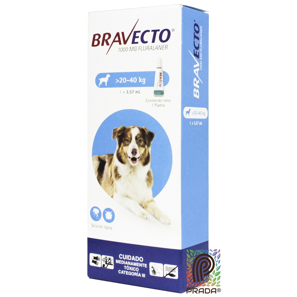 BRAVECTO PIPETA DOG 4 (20-40 KG) (AZUL) | PRADA SABINC