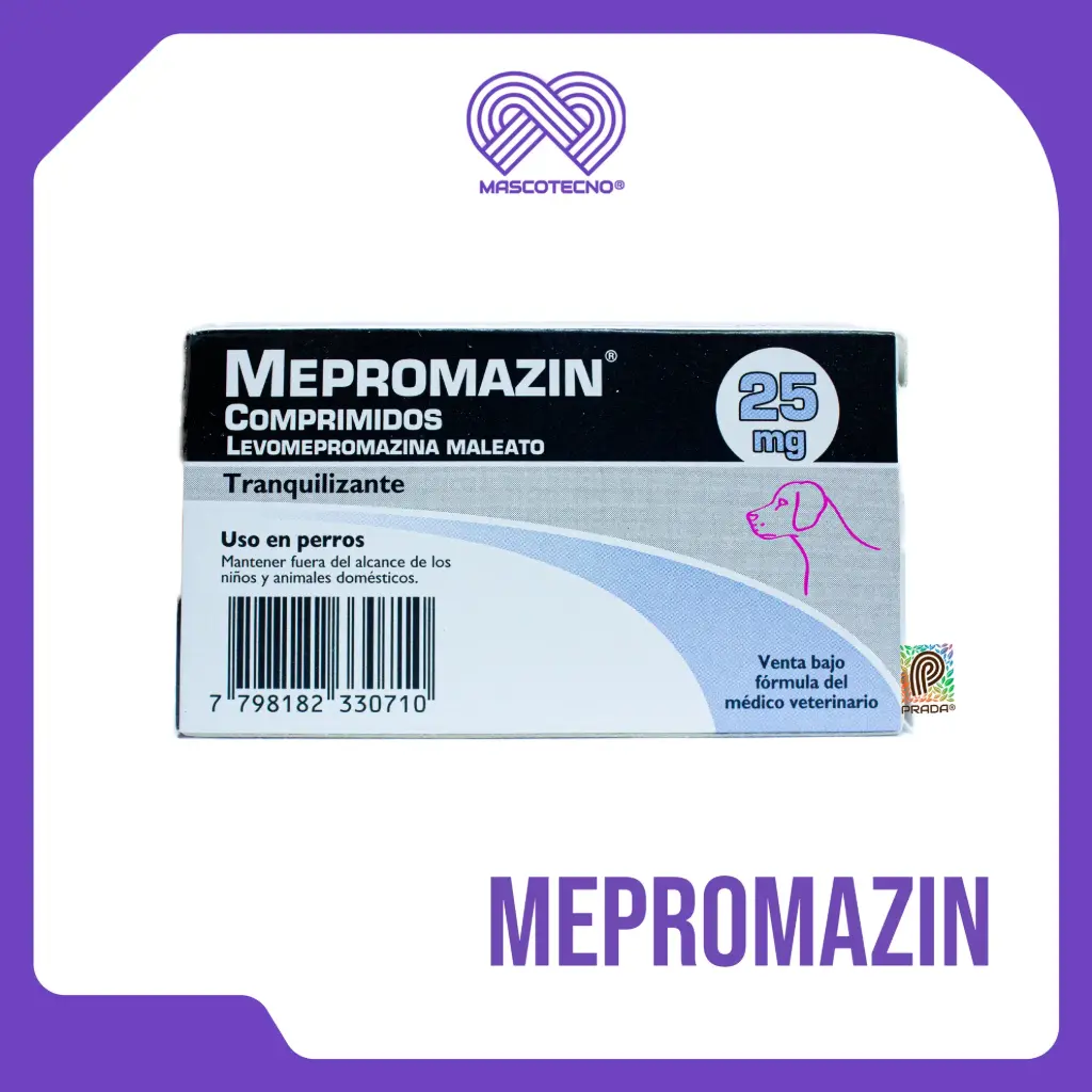 MEPROMAZIN 25MG CAJA x 8 COMPRIMIDOS | MASCOTECNO